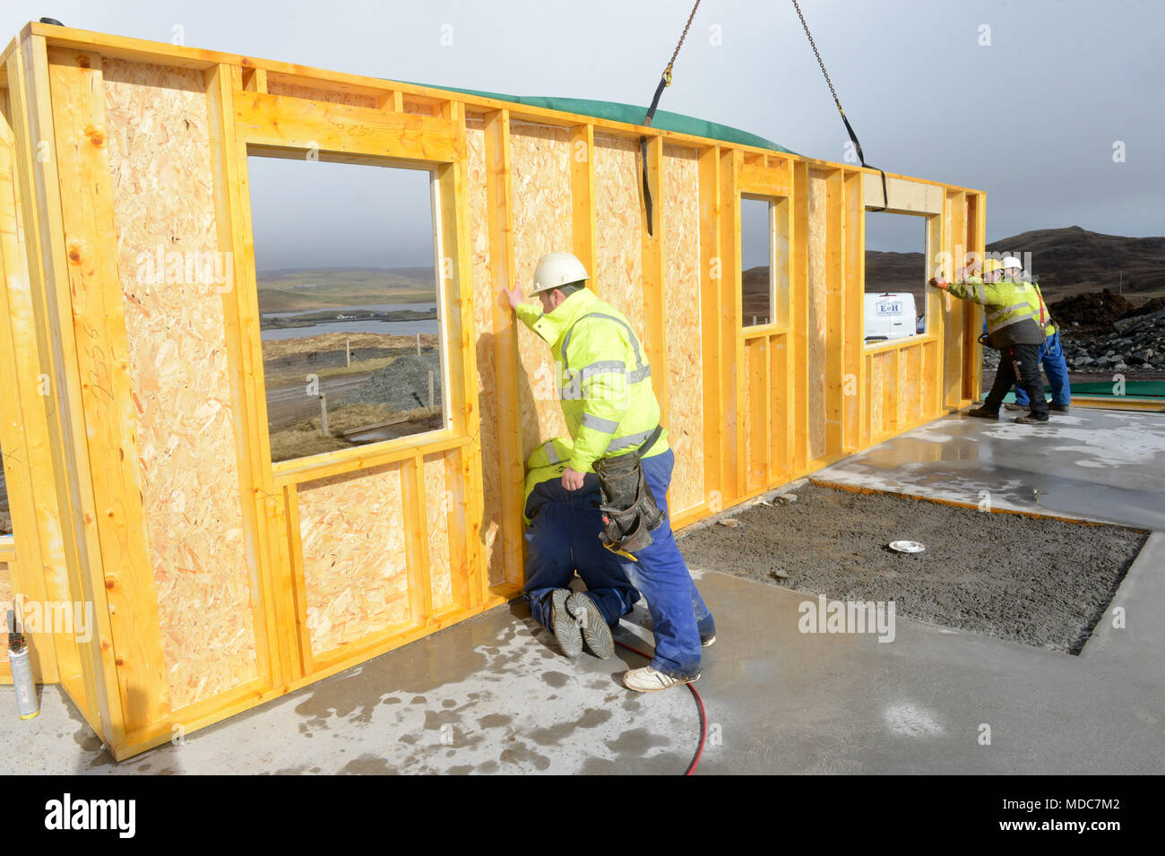 Wooden House build construction Stock Photo - Alamy
