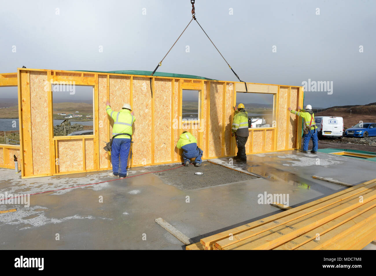 Wooden House build construction Stock Photo - Alamy