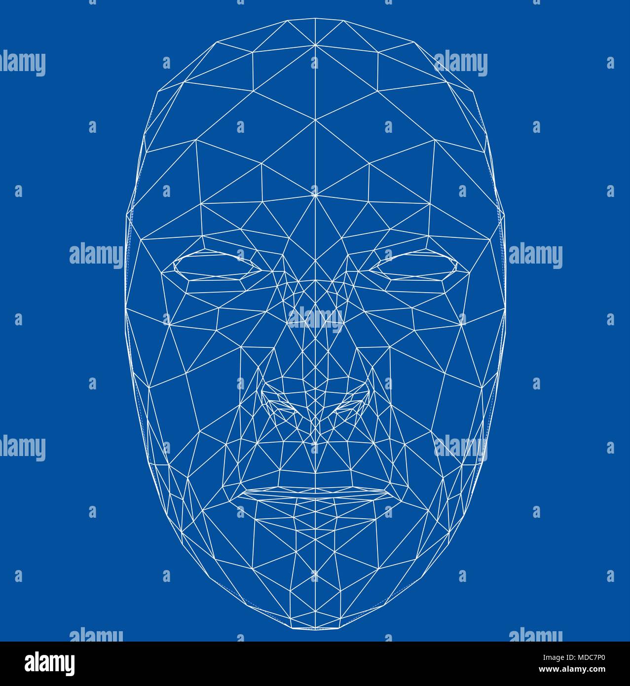 Wire-frame abstract human face Stock Vector Image & Art - Alamy