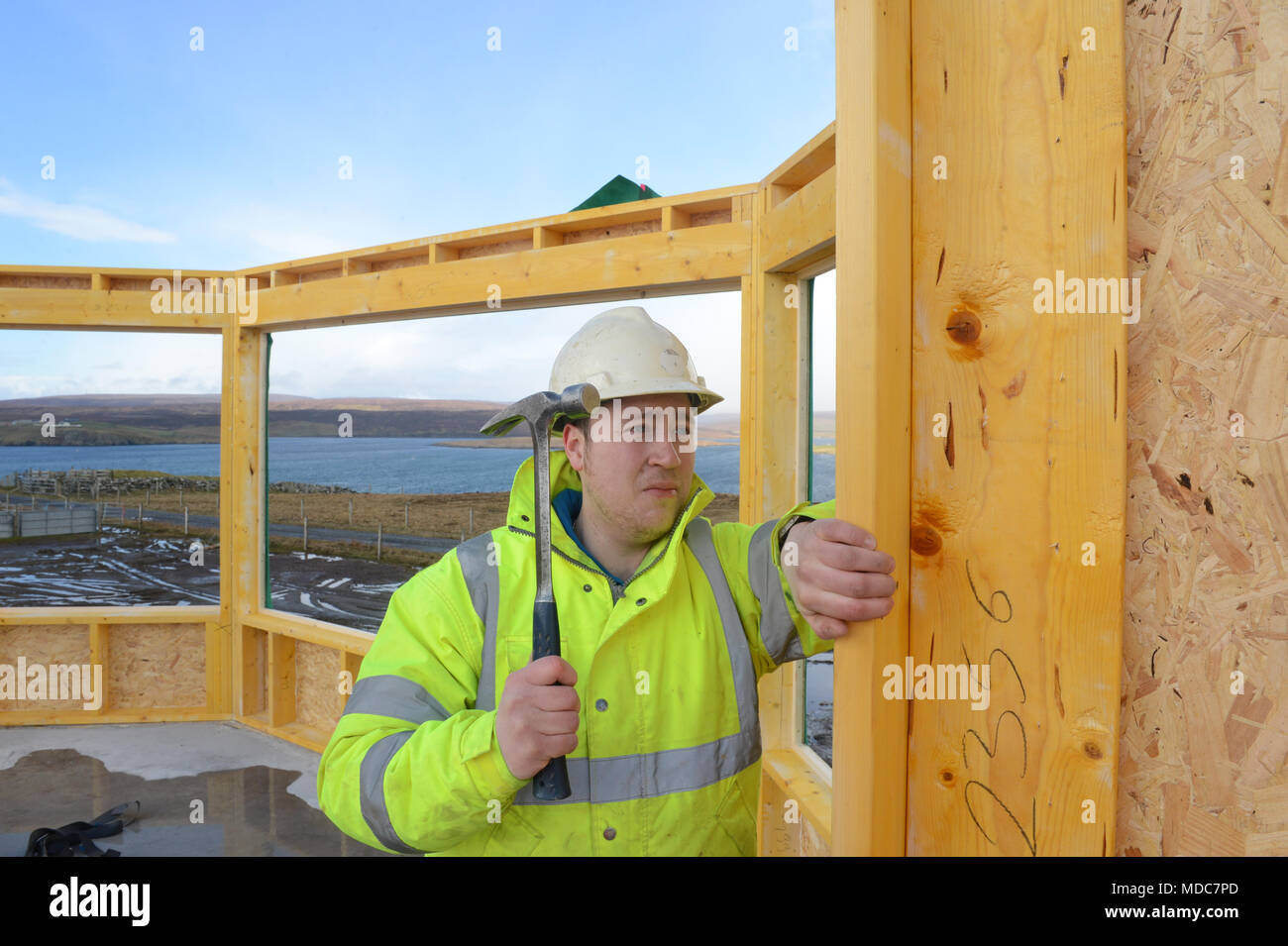 Wooden House build construction Stock Photo - Alamy