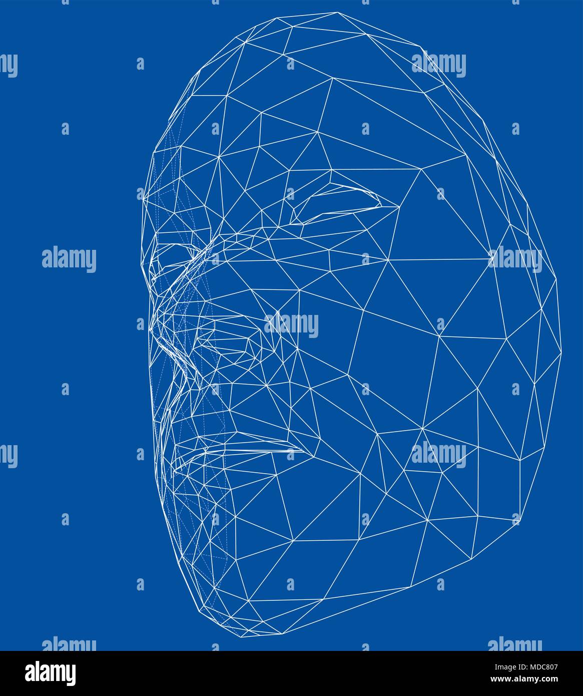 Wire-frame abstract human face Stock Vector Image & Art - Alamy