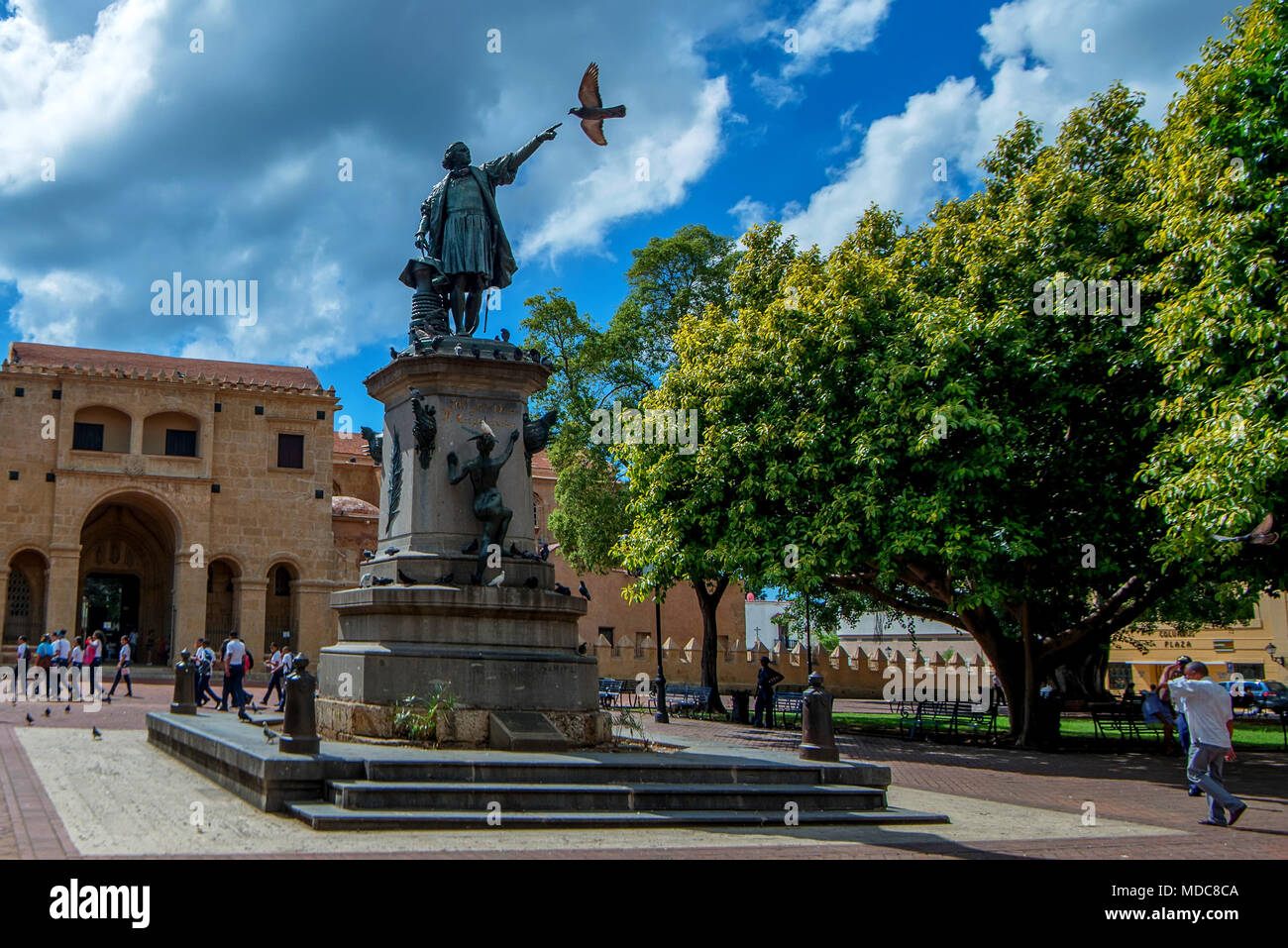 SANTO DOMINGO, DOMINICAN REPUBLIC - OCTOBER 30, 2015: Parque Colon in ...