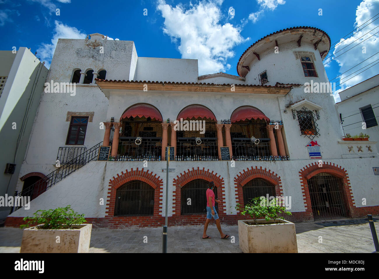 SANTO DOMINGO, DOMINICAN REPUBLIC- OCTOBER 30, 2015: Building in Santo ...