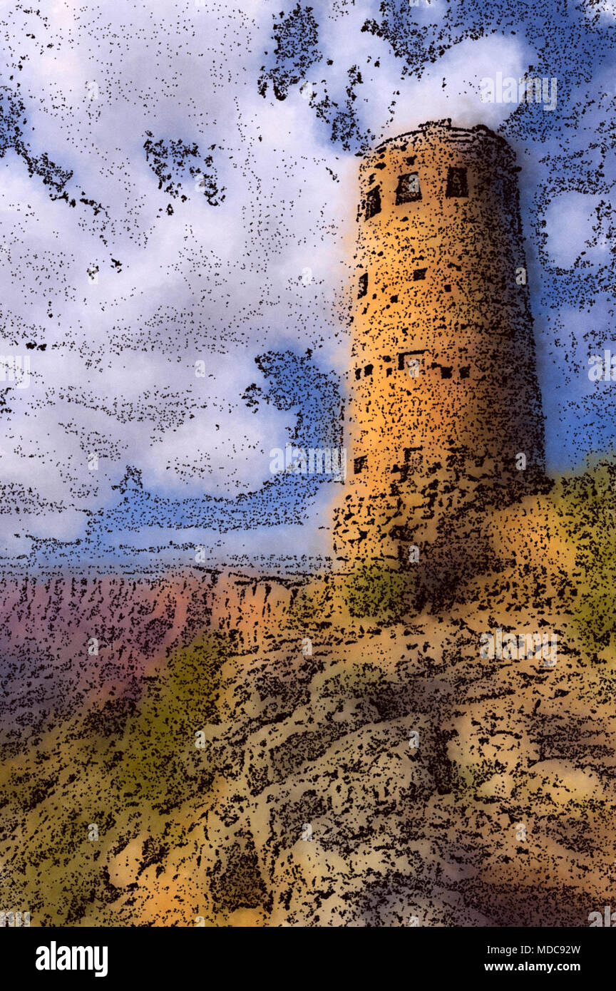 A digital image with a watercolor filter effect of the Indian ...
