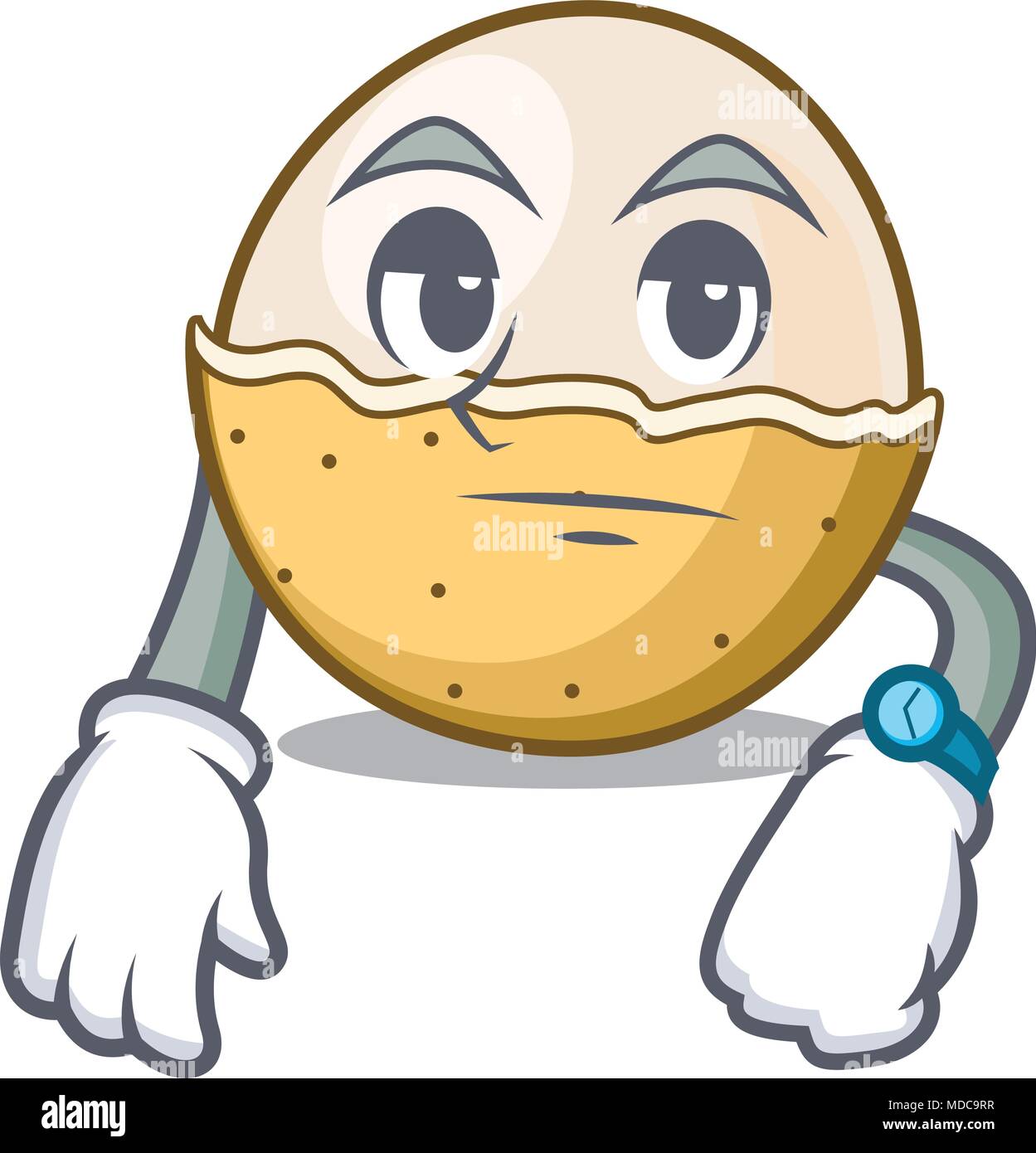 Waiting longan fruit mascot cartoon vector illustration Stock Vector ...