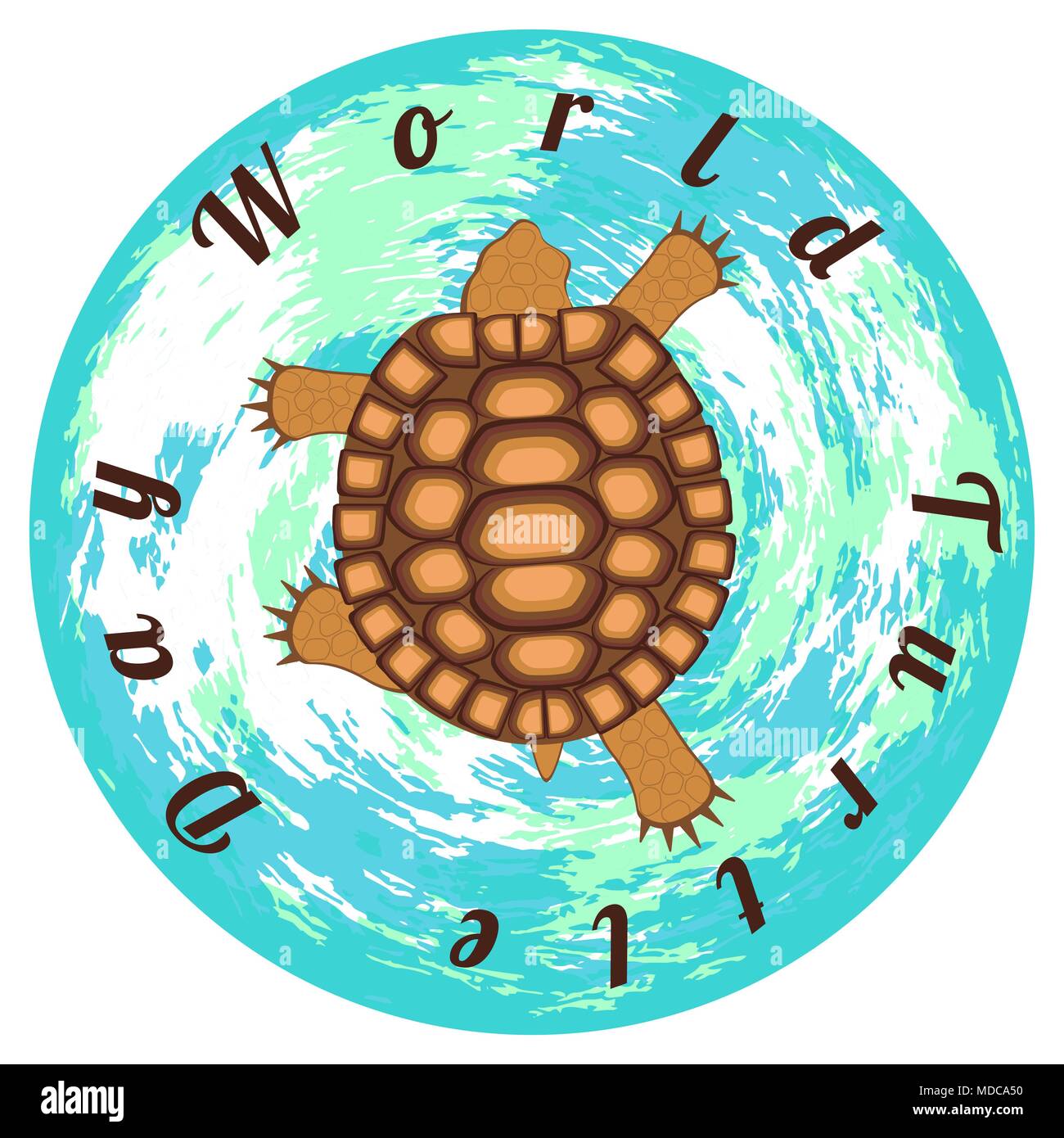 World Turtle Day. Reptile turtle. Land tortoise. View from above ...