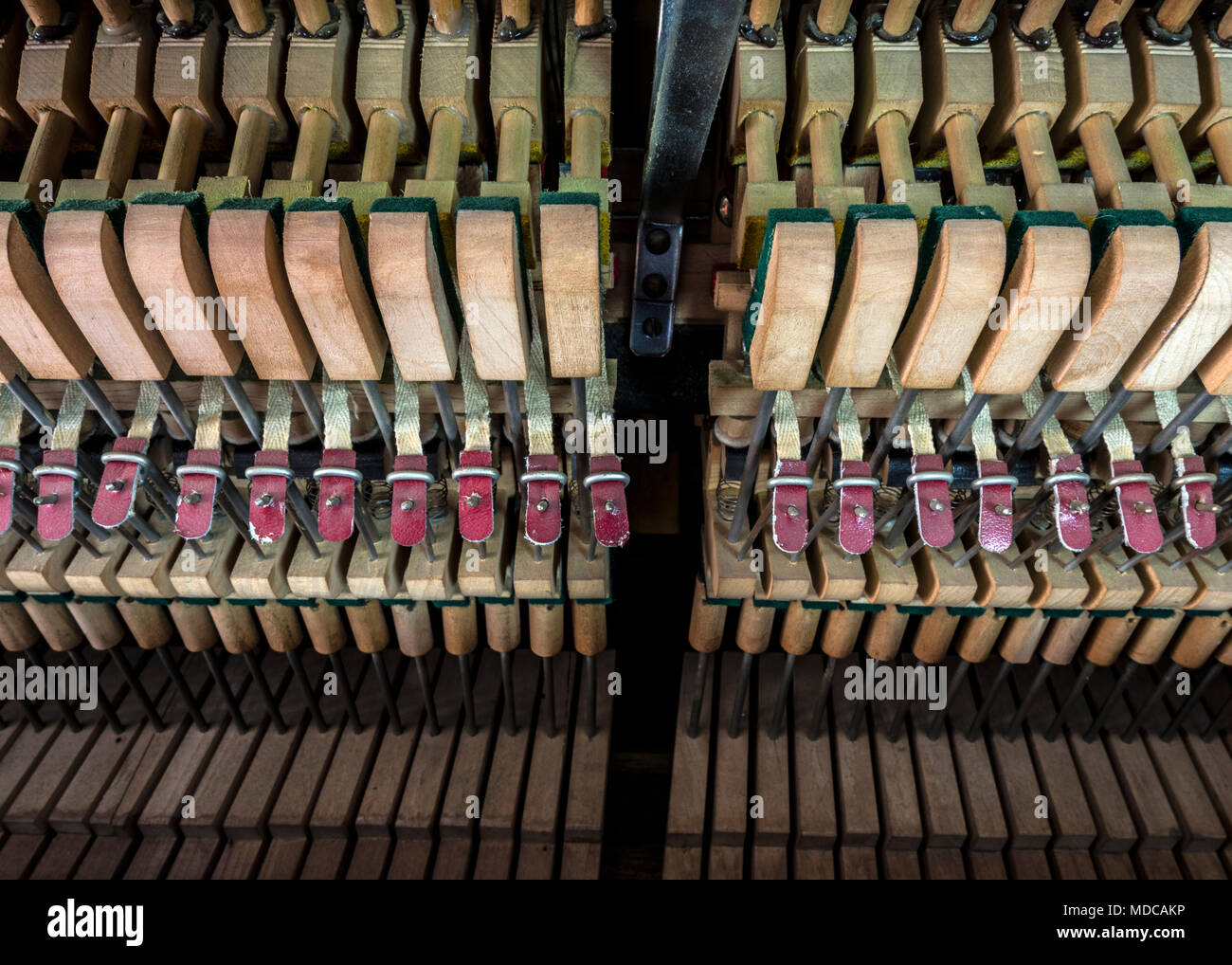 piano interior mechanisms macro closeup Stock Photo - Alamy