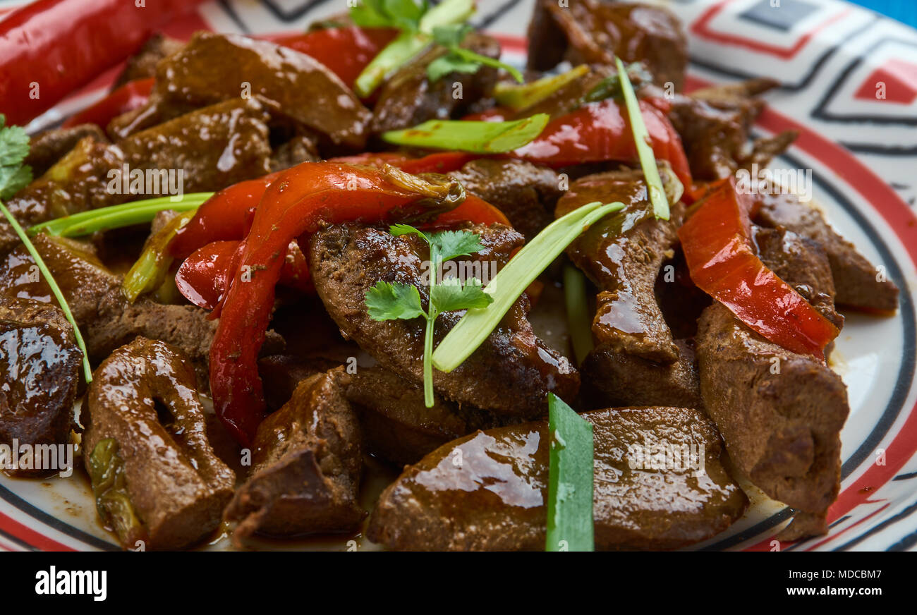 Mutton kidney roasted, Dungan cuisine Stock Photo - Alamy