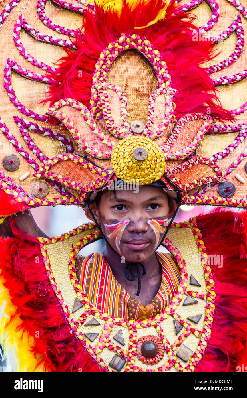 Participant in the Dinagyang Festival in Iloilo Philippines Stock Photo ...
