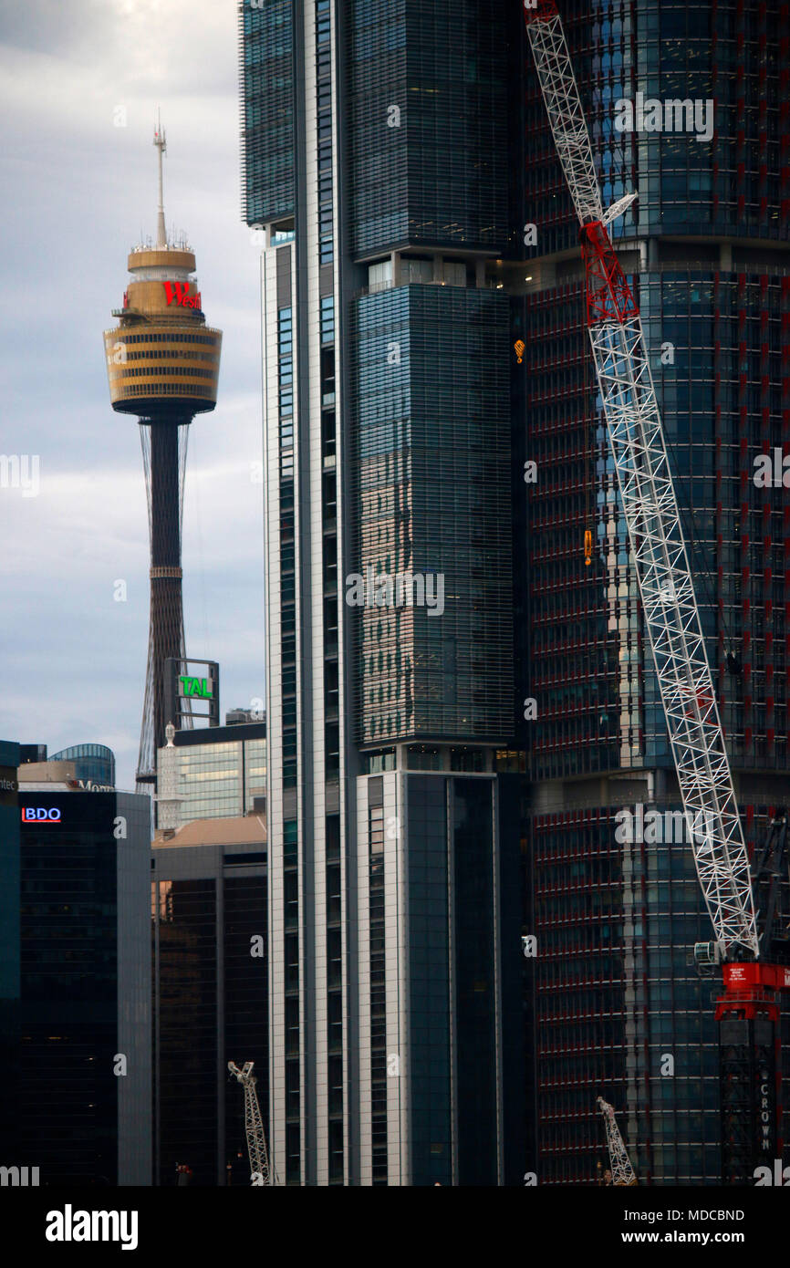 Skyline mit Sydney Tower, Sydney, Australia Stock Photo - Alamy