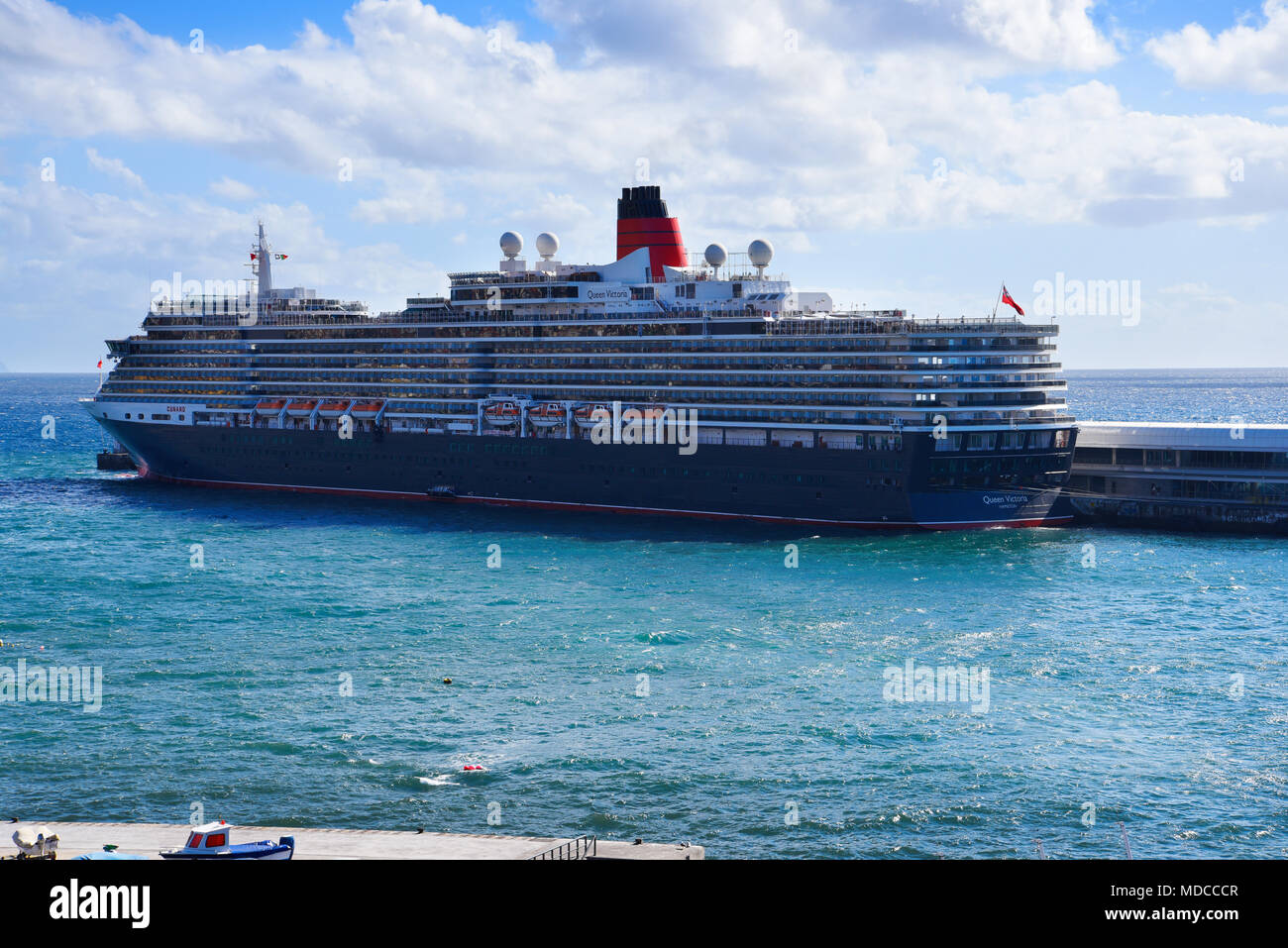 The Port where ferries and Cruise Liners Berth in Funchal Madeira ...