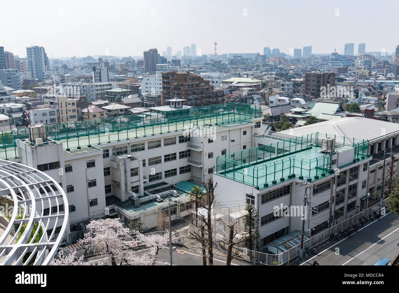 Rooftop ground, Ota-Ku, Tokyo,Japan. View from Ikegami kaikan Stock ...