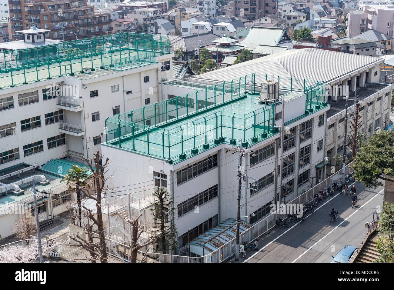 Rooftop ground, Ota-Ku, Tokyo,Japan. View from Ikegami kaikan Stock ...