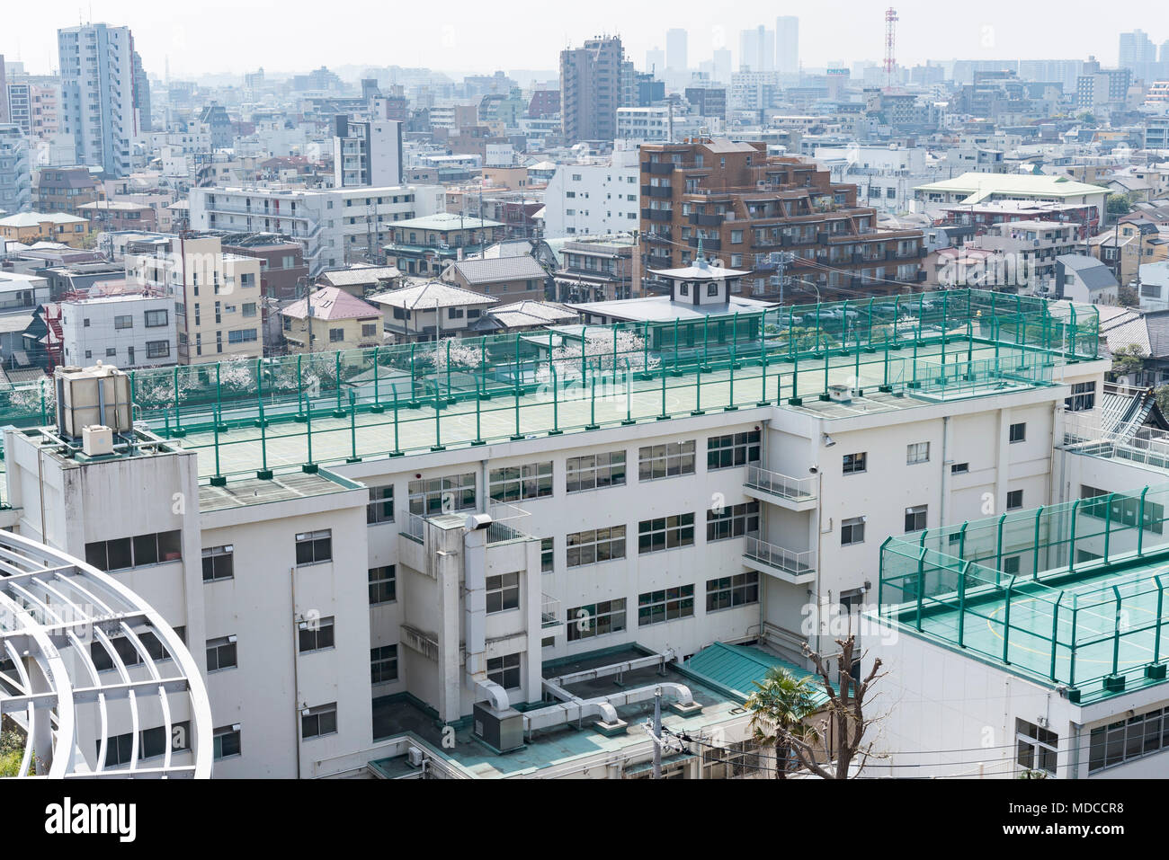Rooftop ground, Ota-Ku, Tokyo,Japan. View from Ikegami kaikan Stock ...
