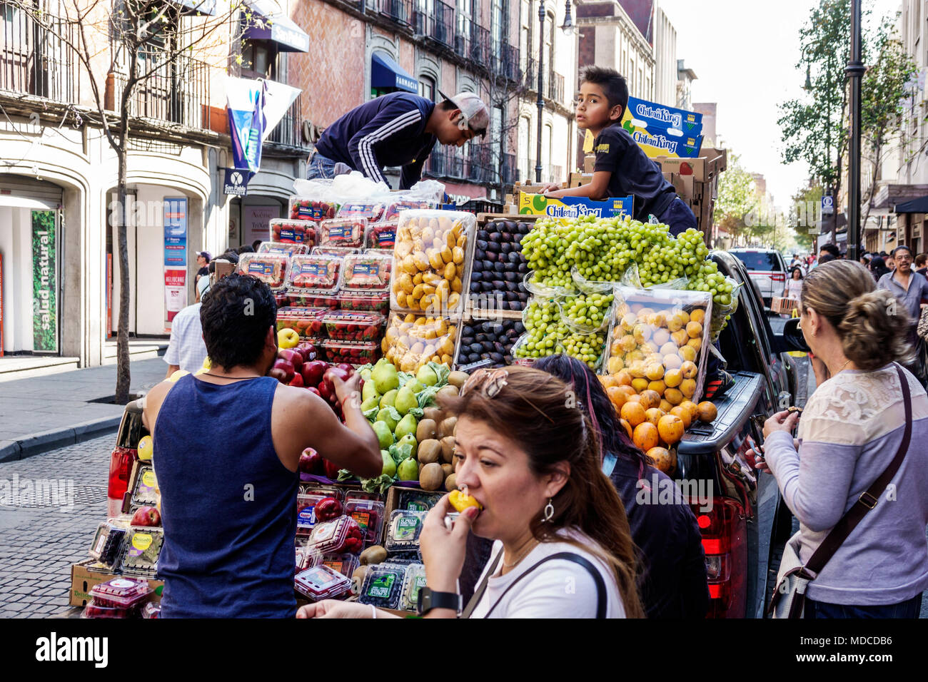 Female kid kids child children vendor stall hi-res stock photography ...