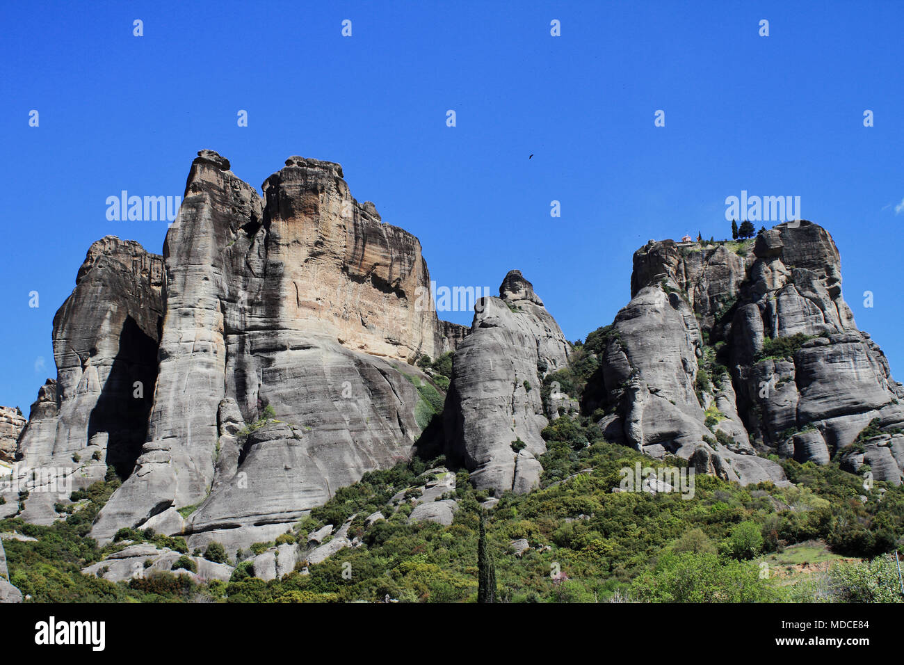 Orthodox monasteries on monoliths complex,Meteora,Greece Stock Photo ...