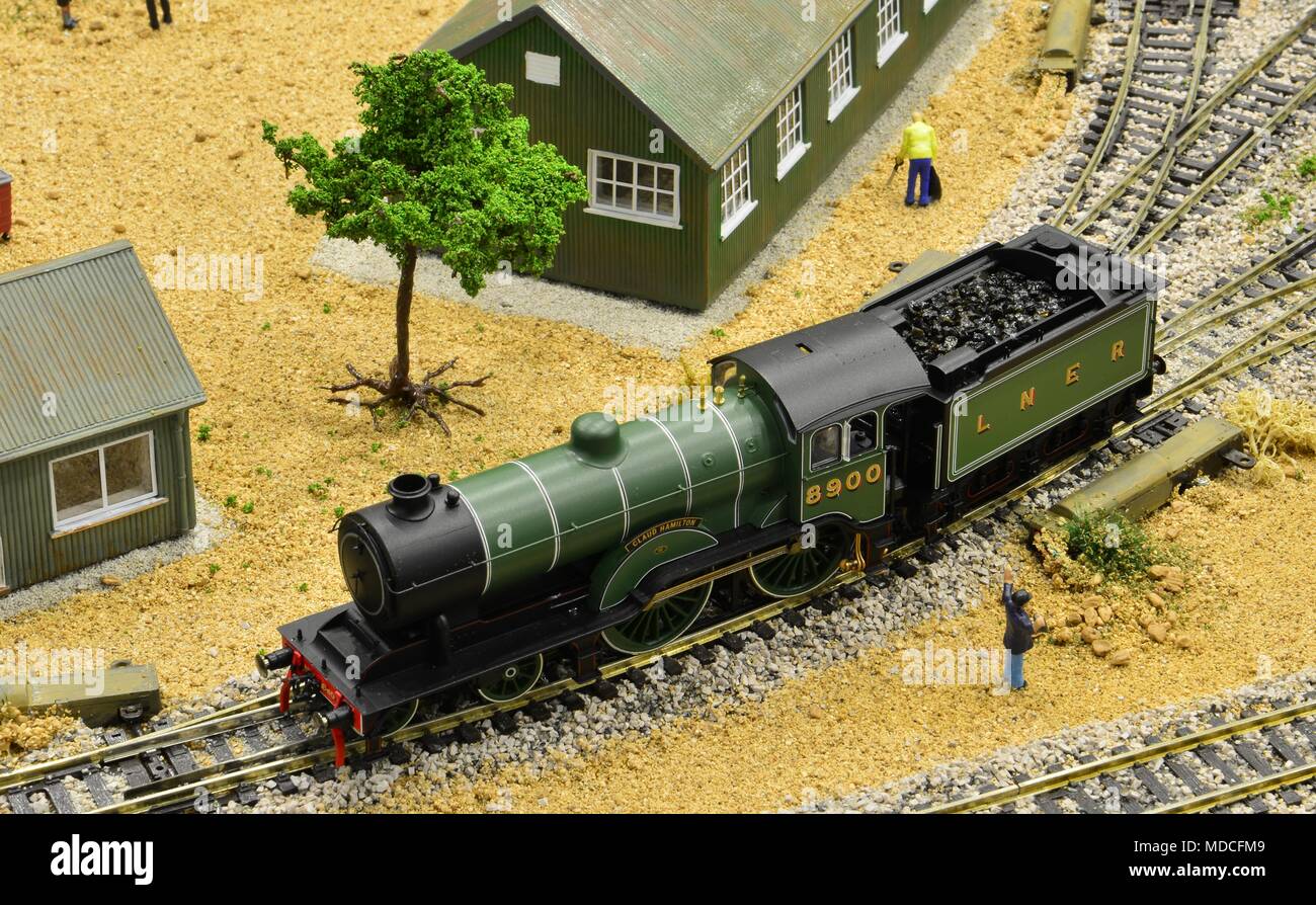 A model railway based on a desert landscape Stock Photo - Alamy