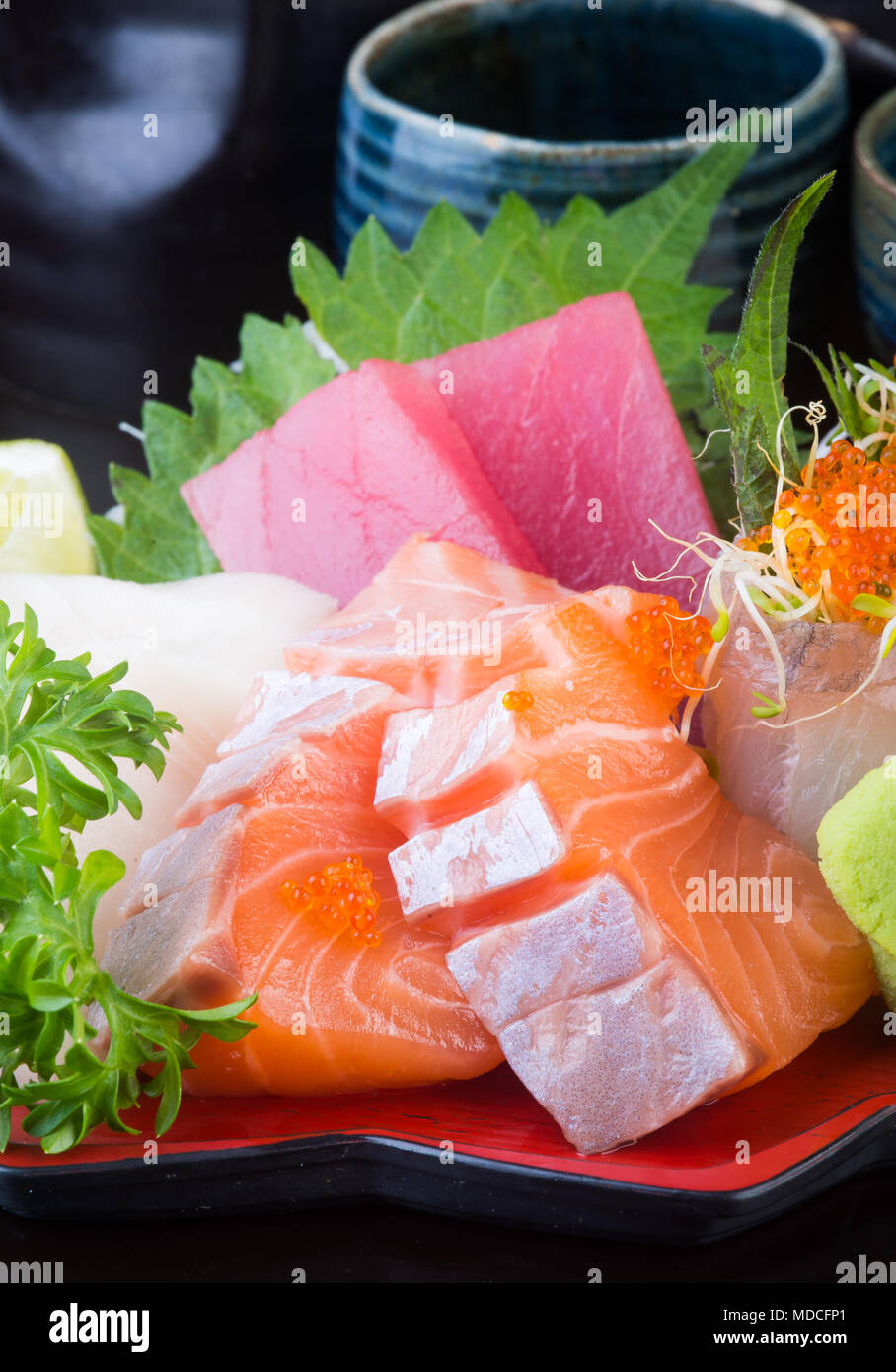 japanese cuisine. sashimi on background Stock Photo - Alamy
