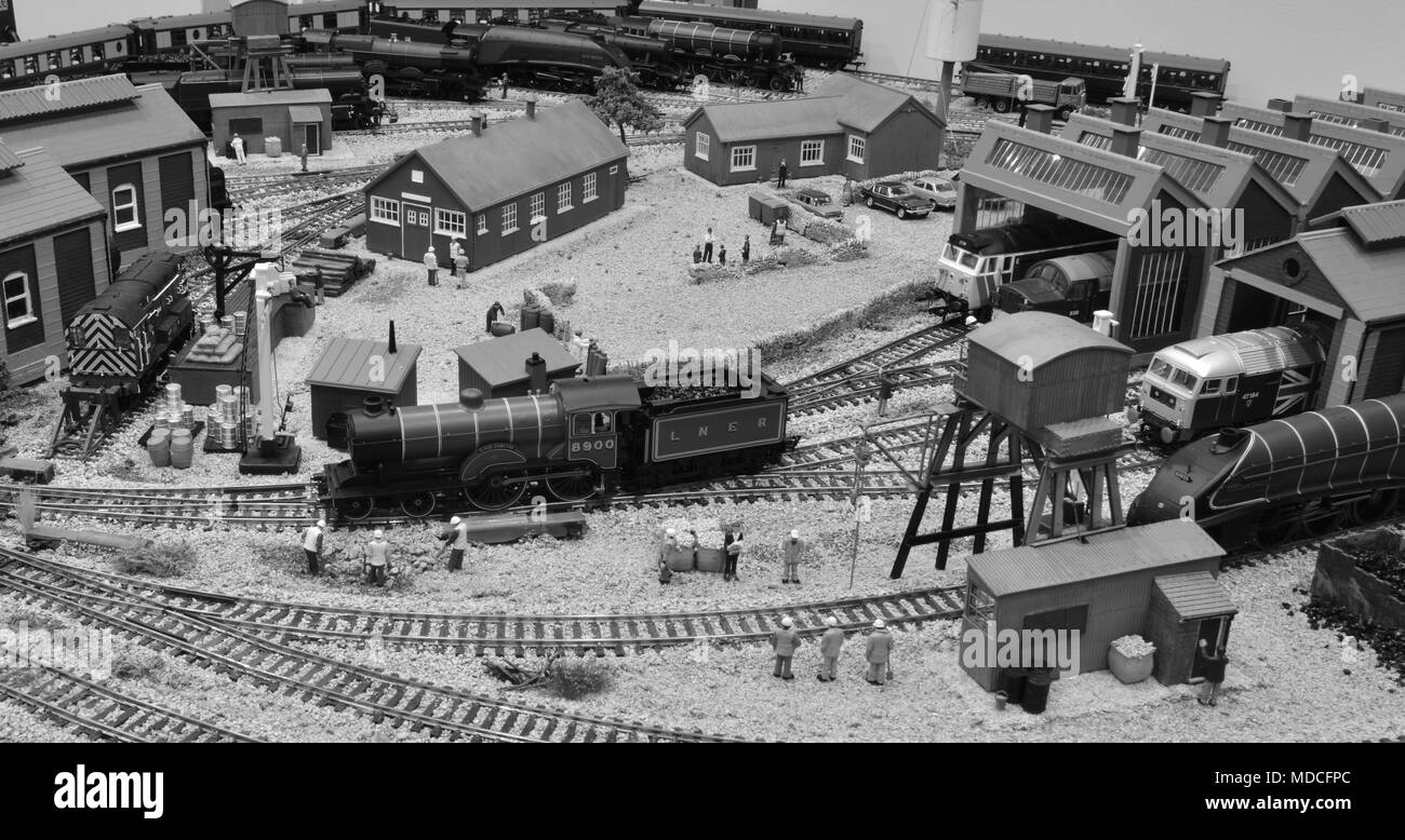 A model railway based on a desert landscape Stock Photo - Alamy