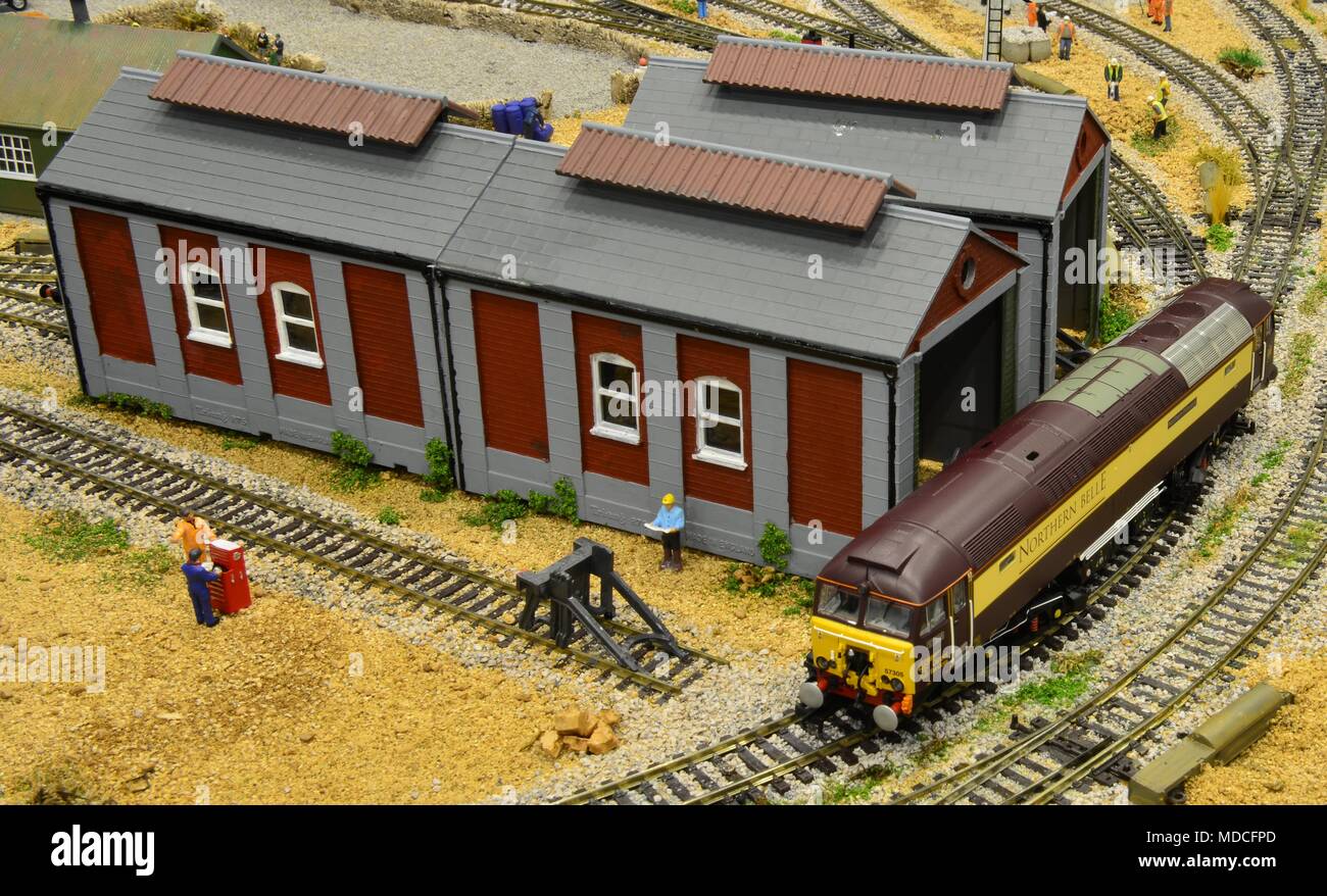 A model railway based on a desert landscape Stock Photo - Alamy