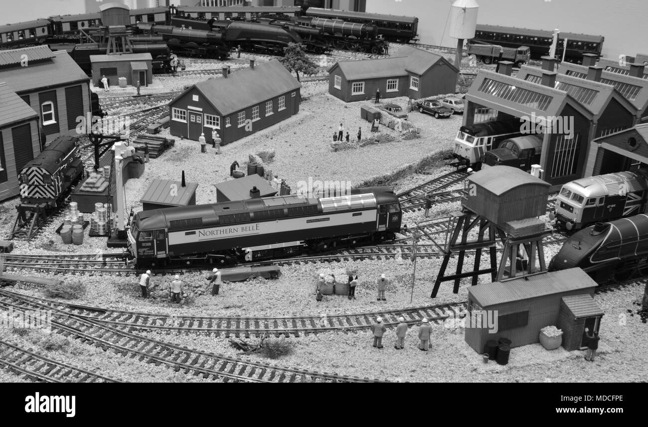 A model railway based on a desert landscape Stock Photo - Alamy