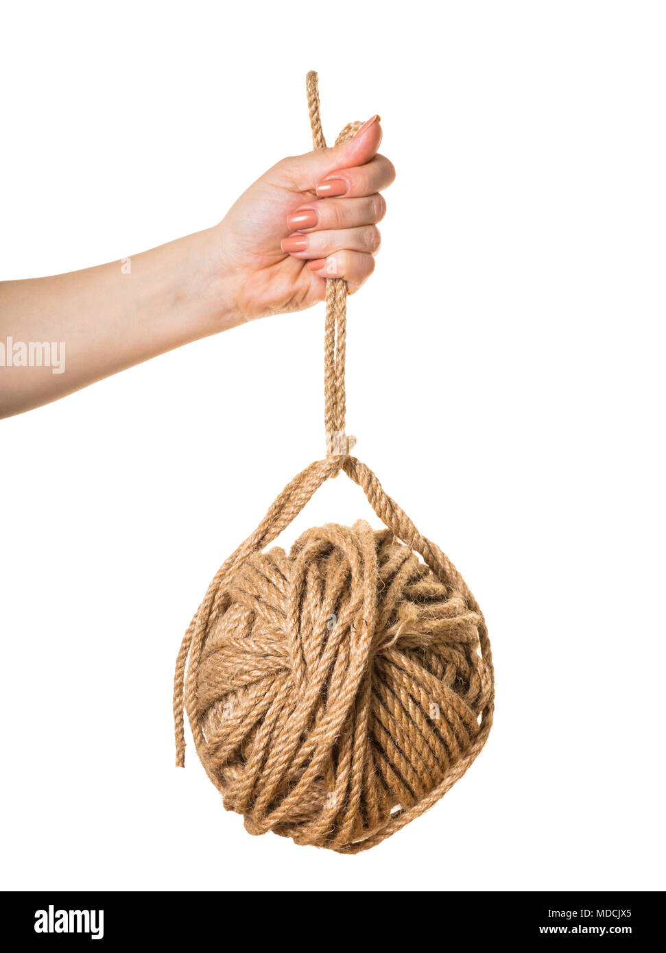 Rope in a ball Cut Out Stock Images & Pictures - Alamy