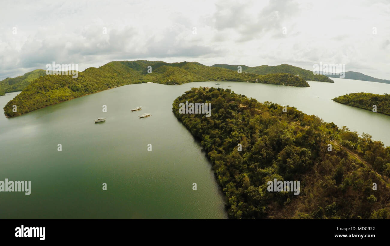 Philippine nature. Hills and islands. Busuanga Island. Coron. Palawan ...