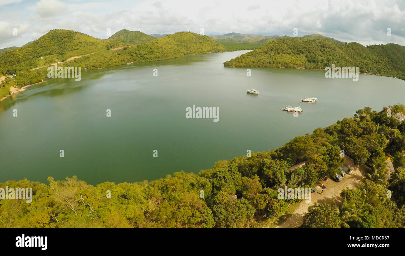 Philippine nature. Hills and islands. Busuanga Island. Coron. Palawan ...