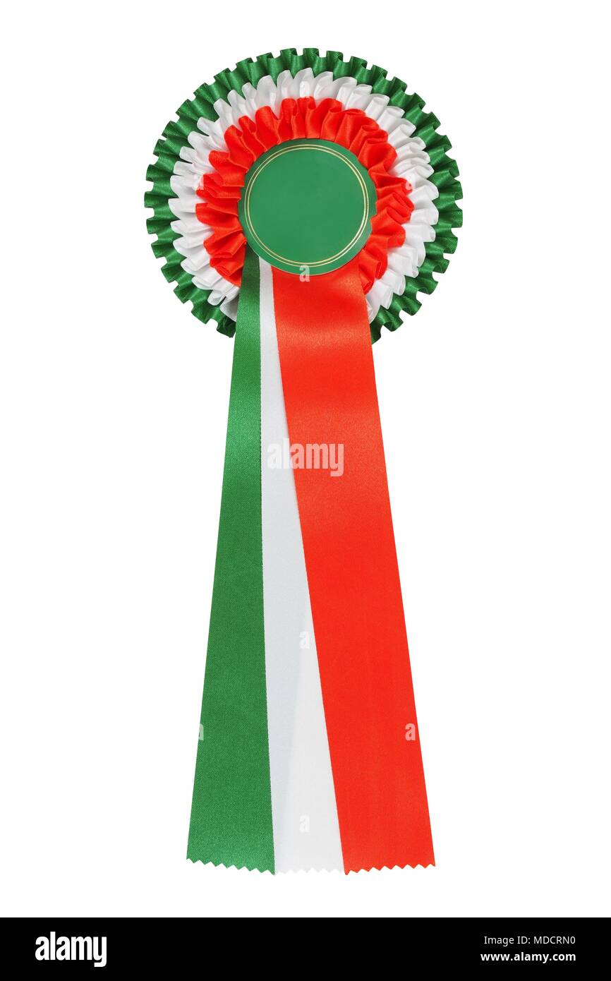 Colorful cockade with blank space inside isolated on white Stock Photo ...