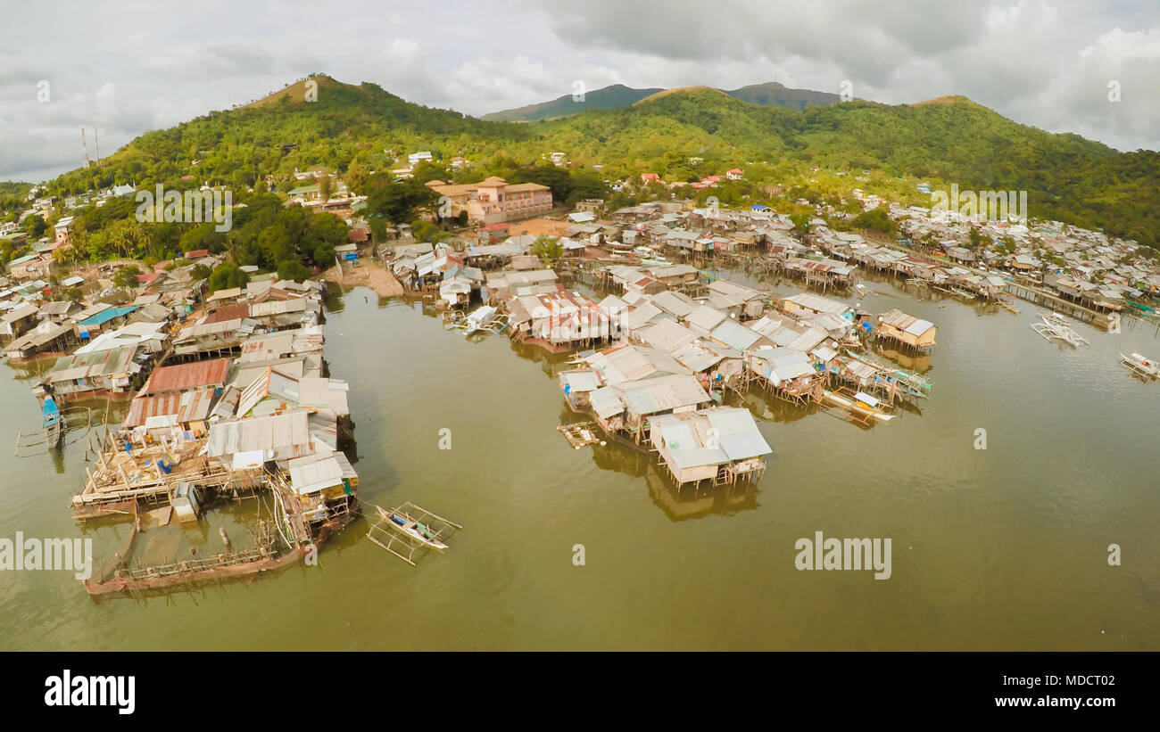 Aerial slums on beach hi-res stock photography and images - Alamy