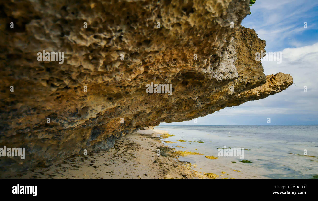 Beautiful wild tropical beach near Anda with granite rocks. Bohol ...