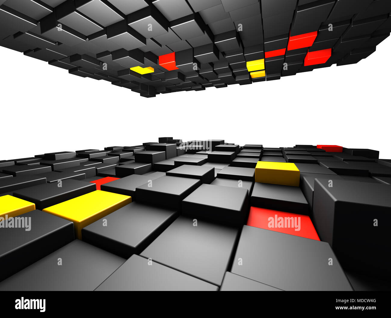 3d cubes in perspective, abstract background Stock Photo - Alamy