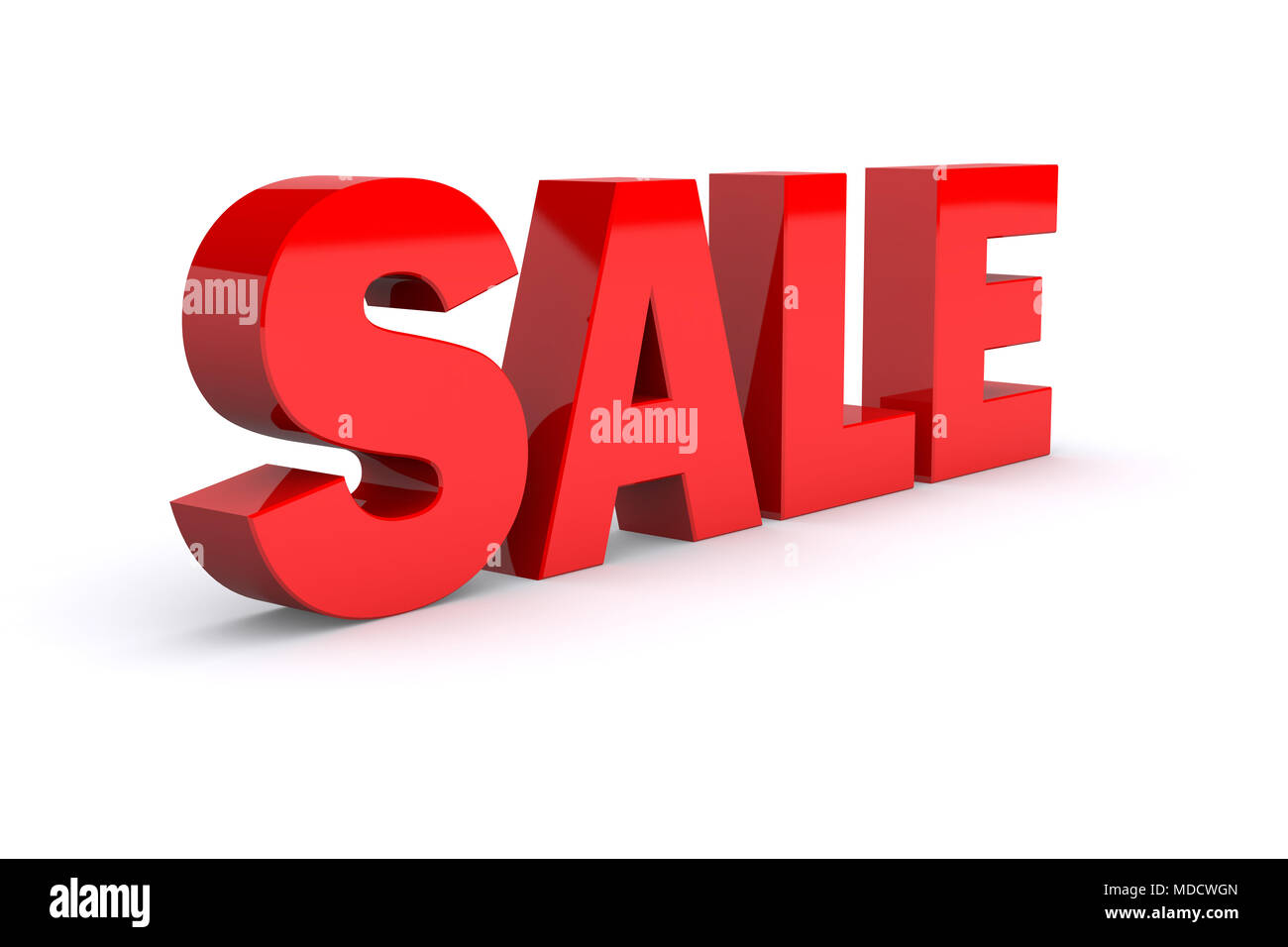 Sale 3D in red Color With White Background, 3D Illustration Stock Photo ...