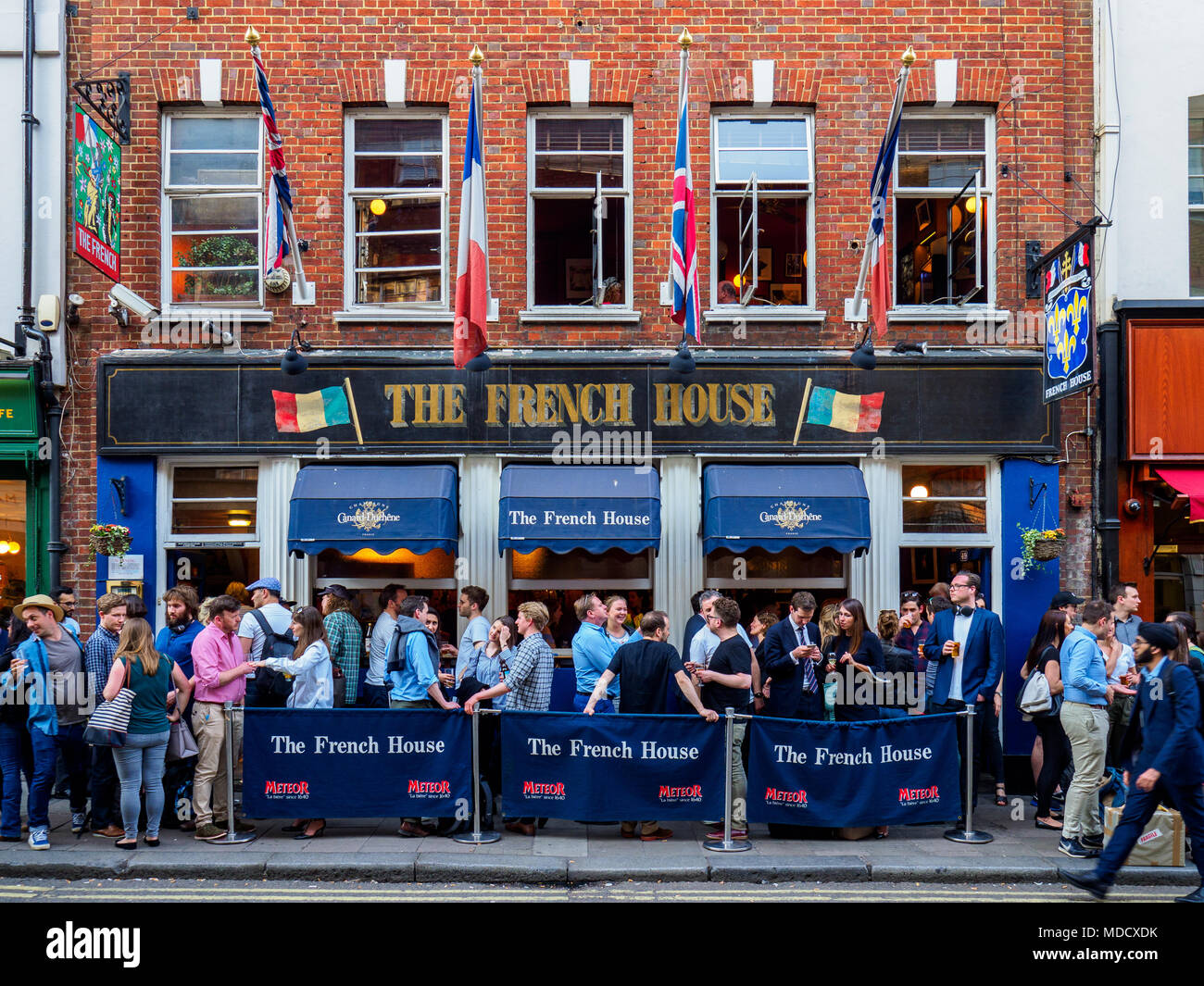 The famous French House, 49 Dean Street, Soho, London, well known as a ...
