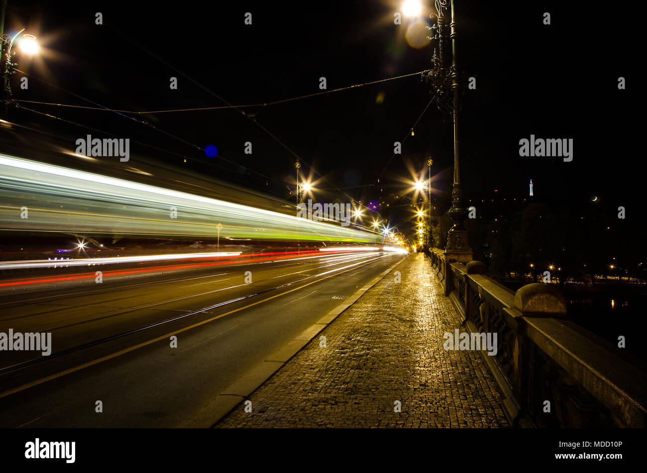 Walk in night old Prague Stock Photo - Alamy