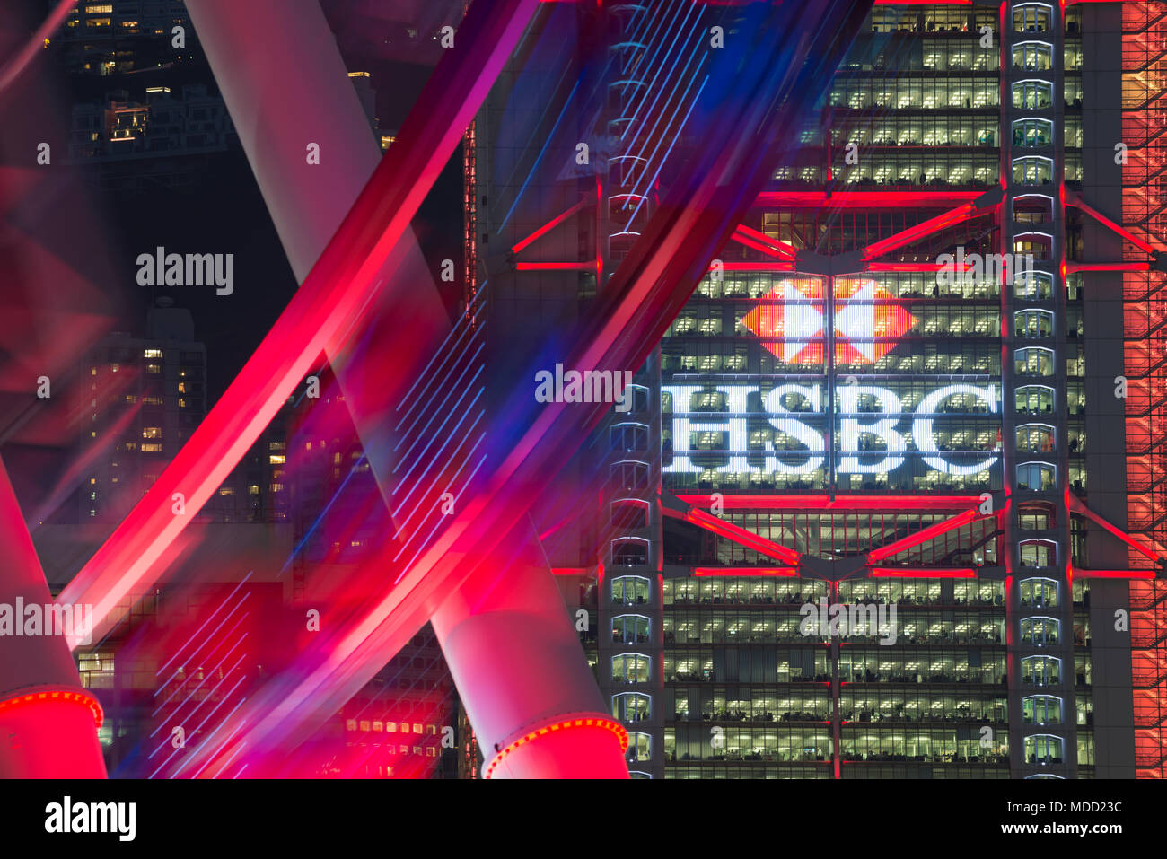 Hong Kong observation wheel, and the Hong Kong and Shanghai Bank, HSBC ...