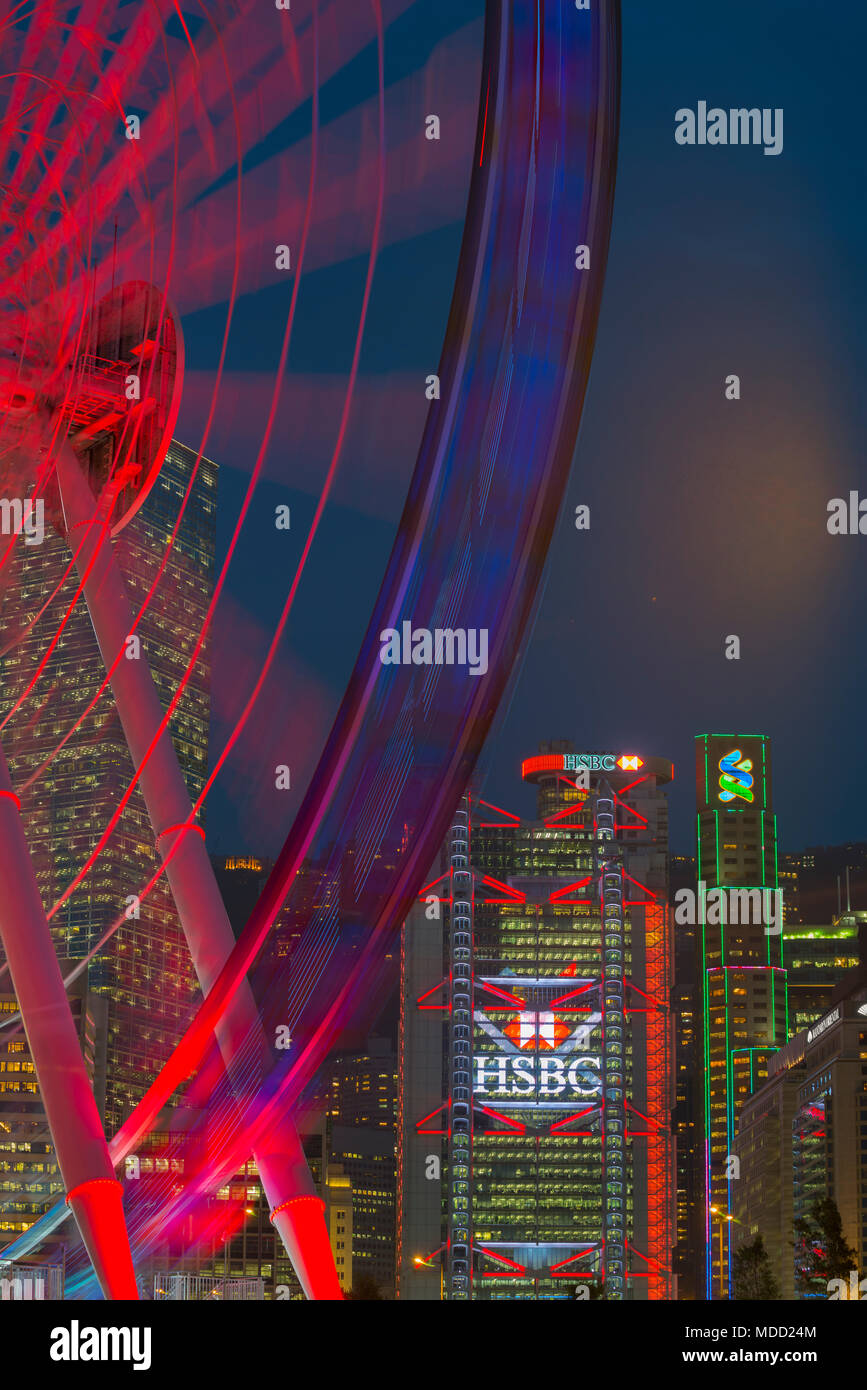 Hong Kong observation wheel, and the Hong Kong and Shanghai Bank, HSBC ...