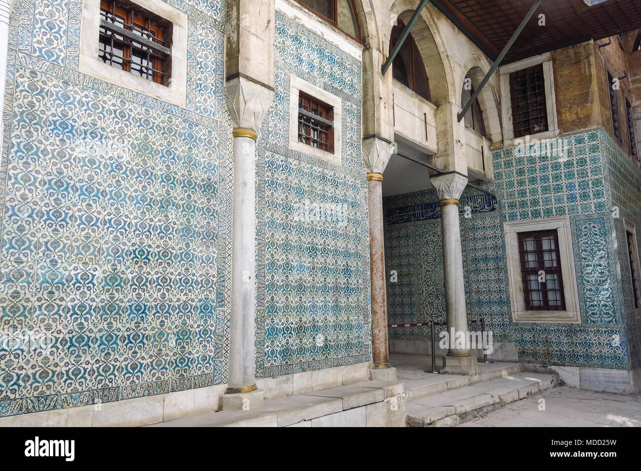 Courtyard at the Topkapi Palace, Istanbul, Turkey. Topkapi Palace was ...