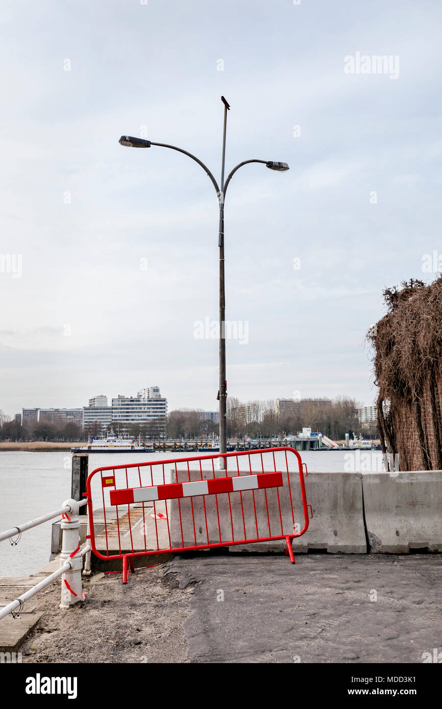 On the banks of the river Scheldt (De Schelde) in Antwerp, Belgium ...