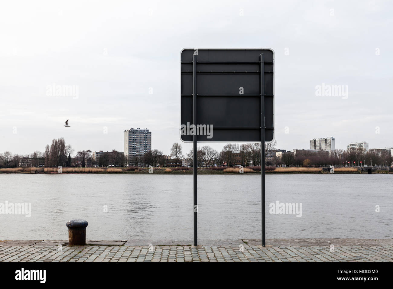 On the banks of the river Scheldt (De Schelde) in Antwerp, Belgium ...