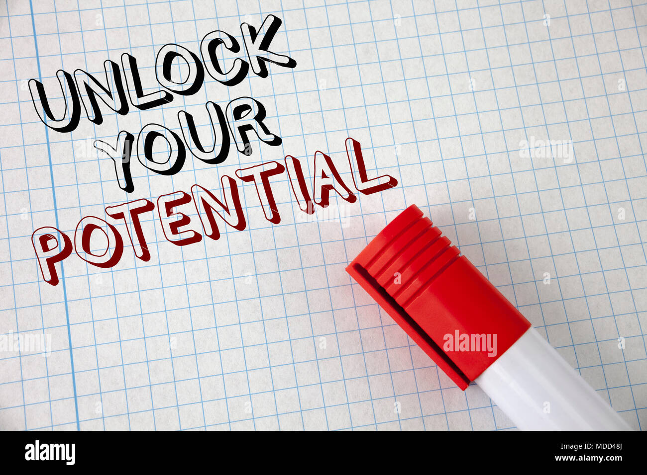 Handwriting text Unlock Your Potential. Concept meaning Reveal talent ...