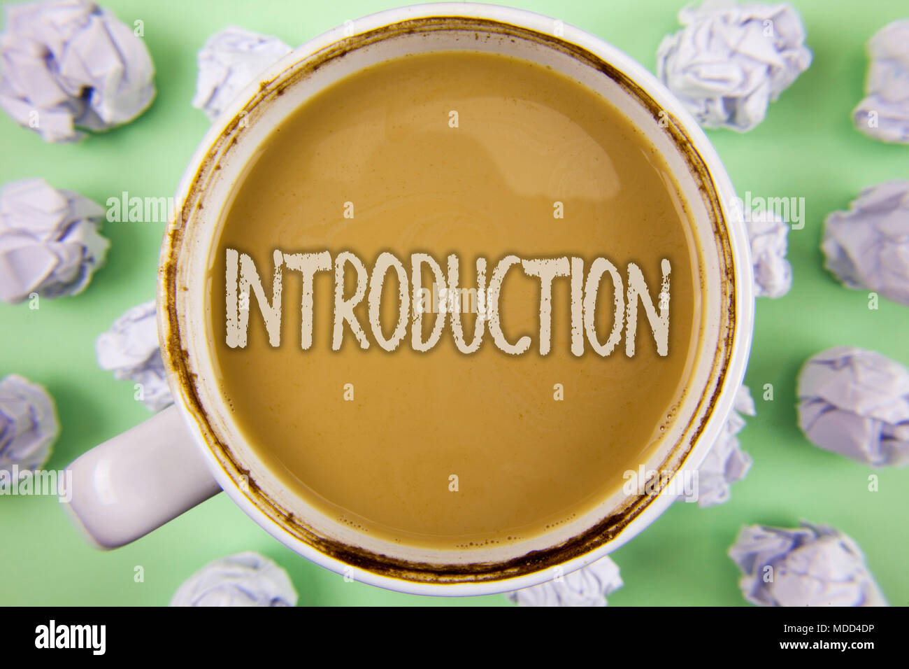 Handwriting text Introduction. Concept meaning First part of a document ...