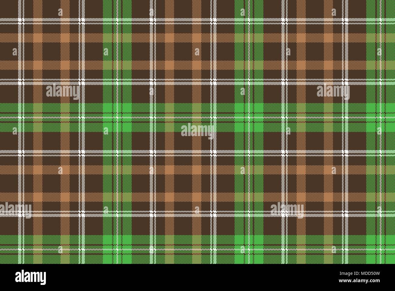 Check pixel plaid fabric texture seamless pattern. Vector illustration ...