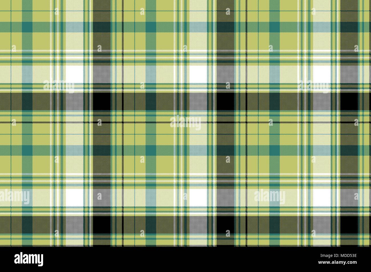 Pixel check plaid textile texture seamless pattern. Vector illustration ...