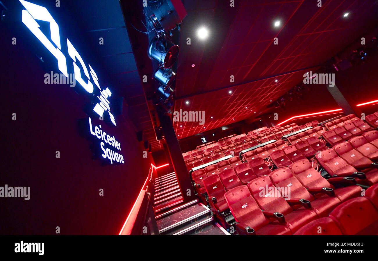The refurbished Cineworld Leicester Square cinema in London Stock Photo ...
