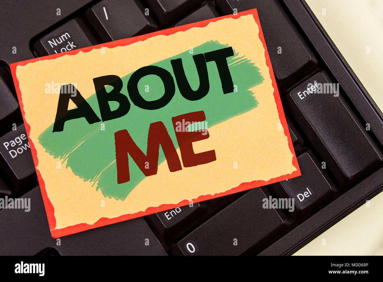 Writing note showing About Me. Business photo showcasing My Personal ...