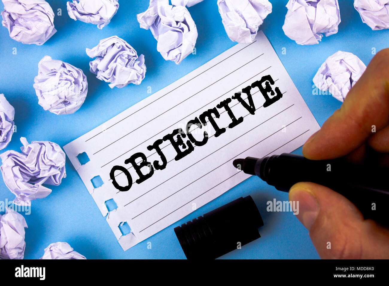 Word writing text Objective. Business concept for Goal planned to be ...