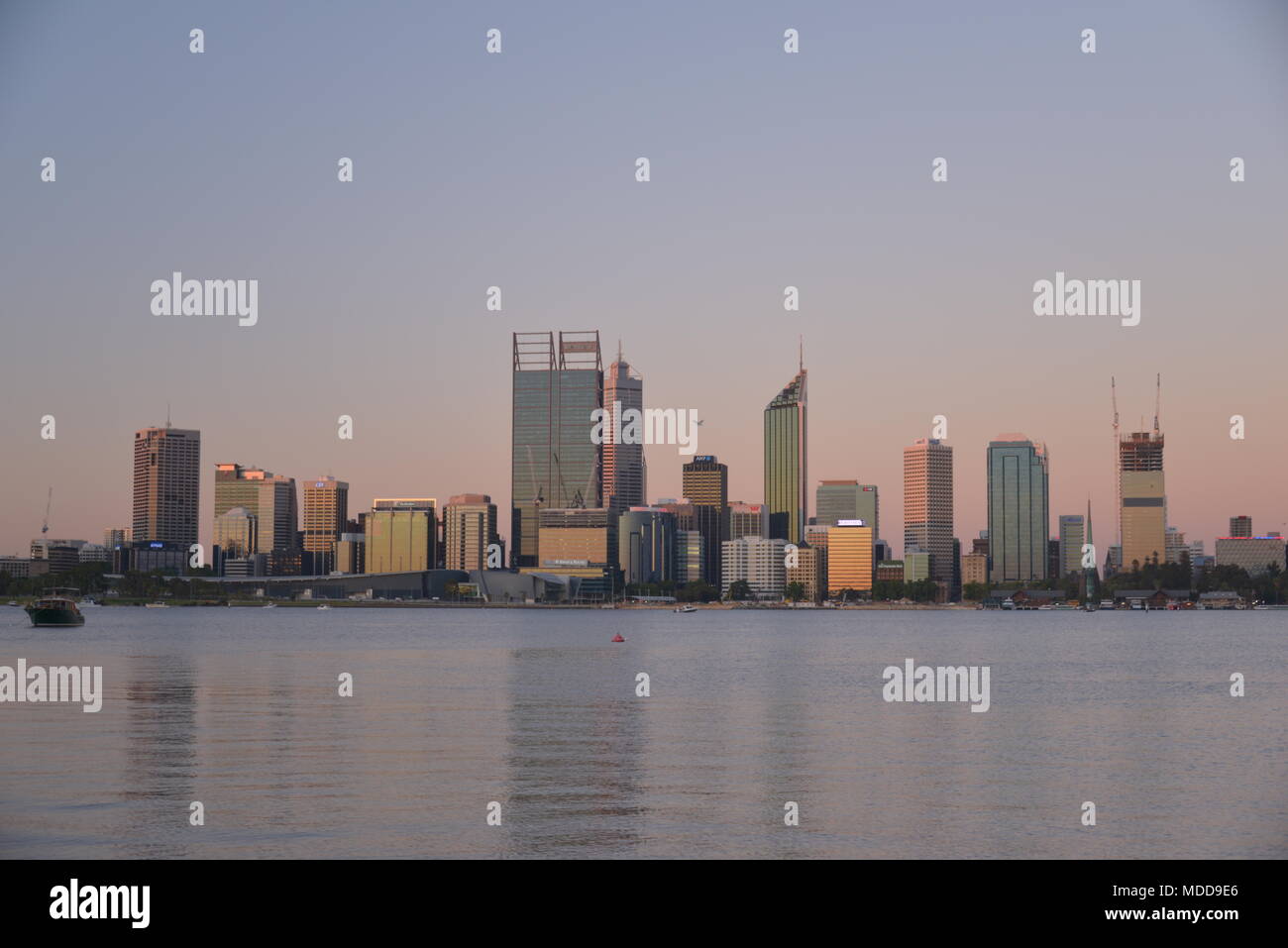 Perth night view seeing from South Perth Stock Photo - Alamy