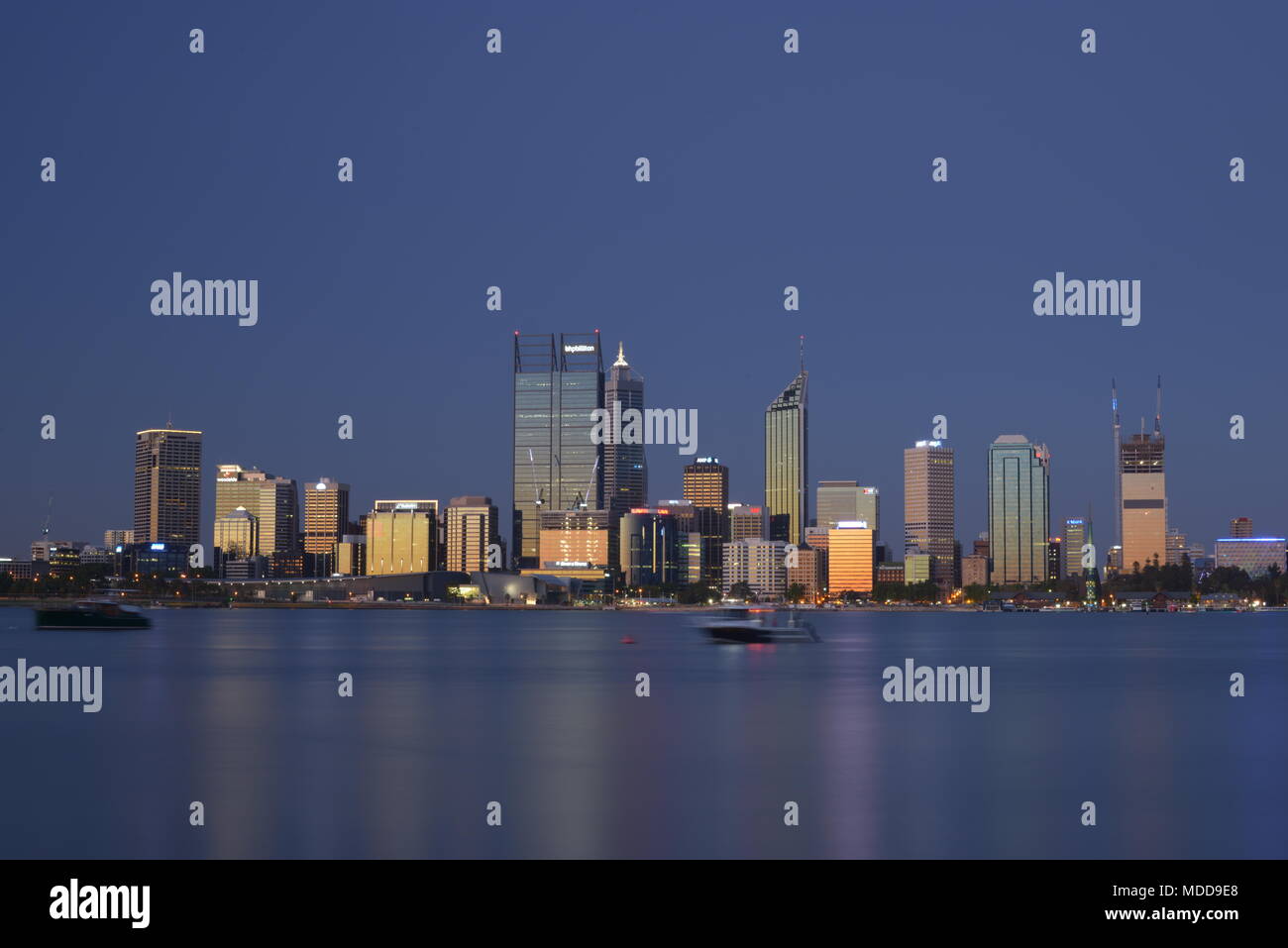 Perth night view seeing from South Perth Stock Photo - Alamy