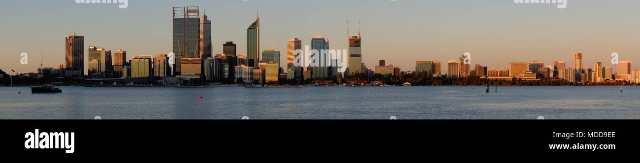 Perth night view seeing from South Perth Stock Photo - Alamy